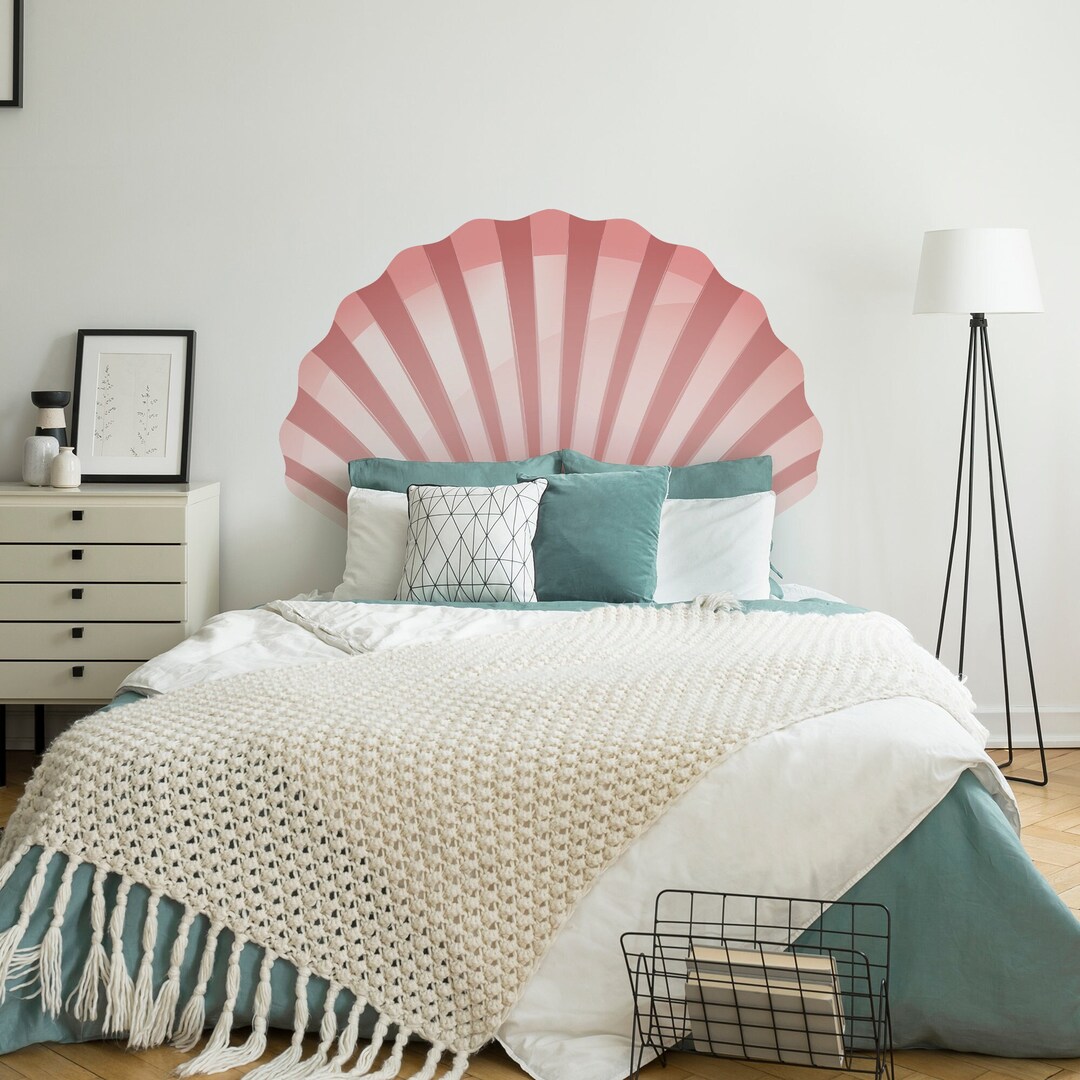 Pink Shell Headboard Decal Arch Wall Decal Headboard Sticker Boho Nursery Mermaid Bed Sticker Removable SKU SHHD Etsy