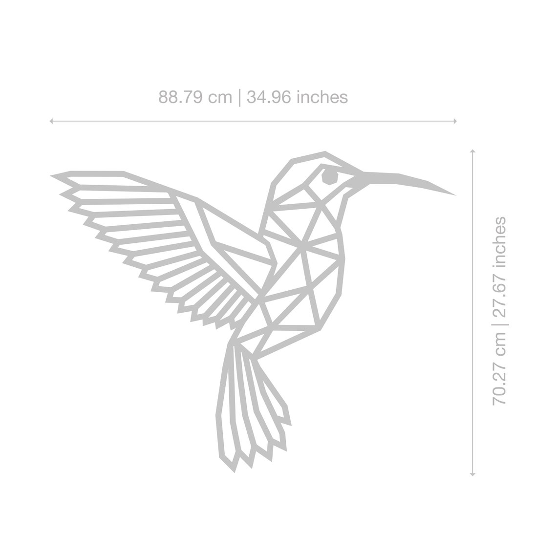 Geometric Hummingbird Geometric Bird Geometric 3D Art - Etsy