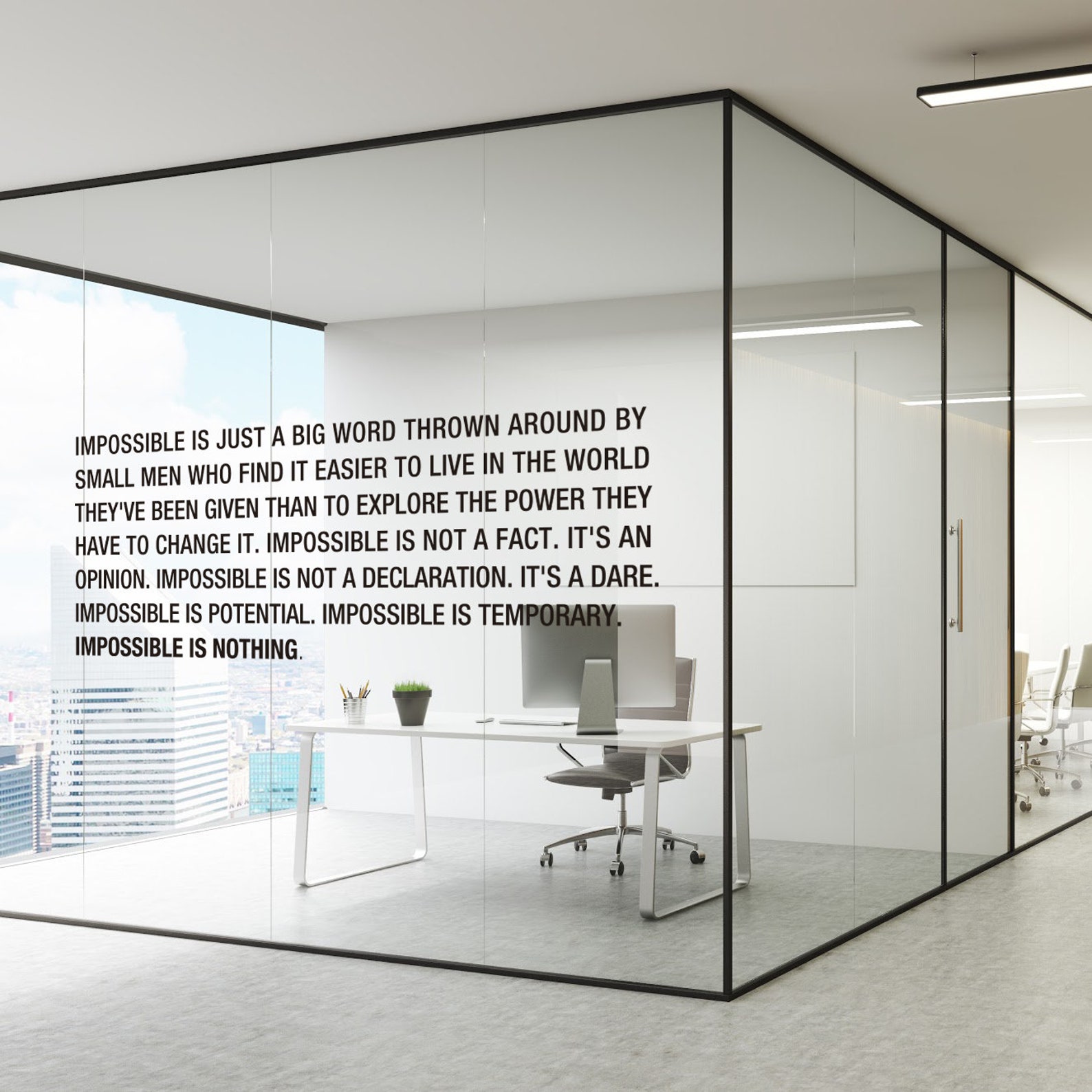 Impossible is Nothing - Office Decor - Wall Sticker - Decal - Knowledge ...