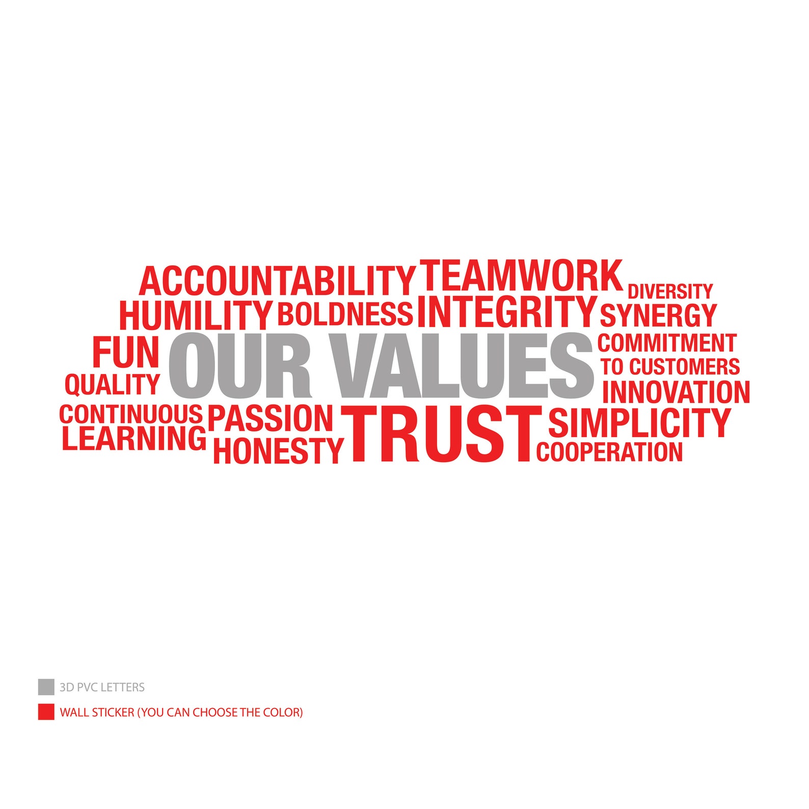 Our Values, Core Values, Office, Motivational, Office, Wall Art, Wall ...