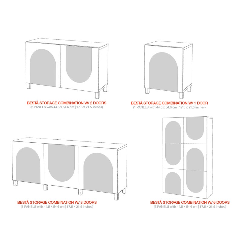 Santorini Pattern, BESTA Kits, Boho Decorative Panels, Furniture Decor ...