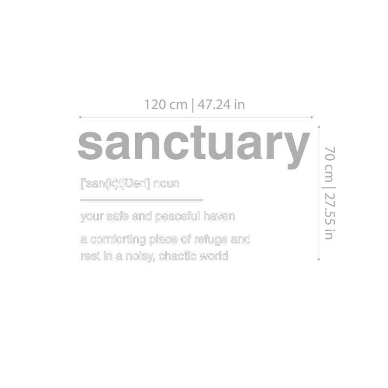 Sanctuary Definition Sign - SKU:SADF - Etsy