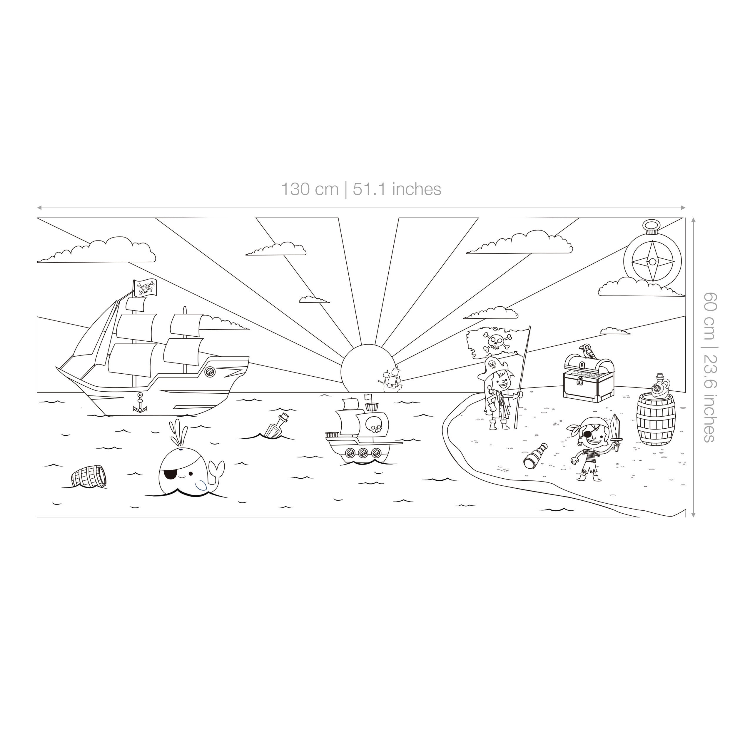 Pirates Pirate Nautical Coloring on the Wall Poster | Etsy