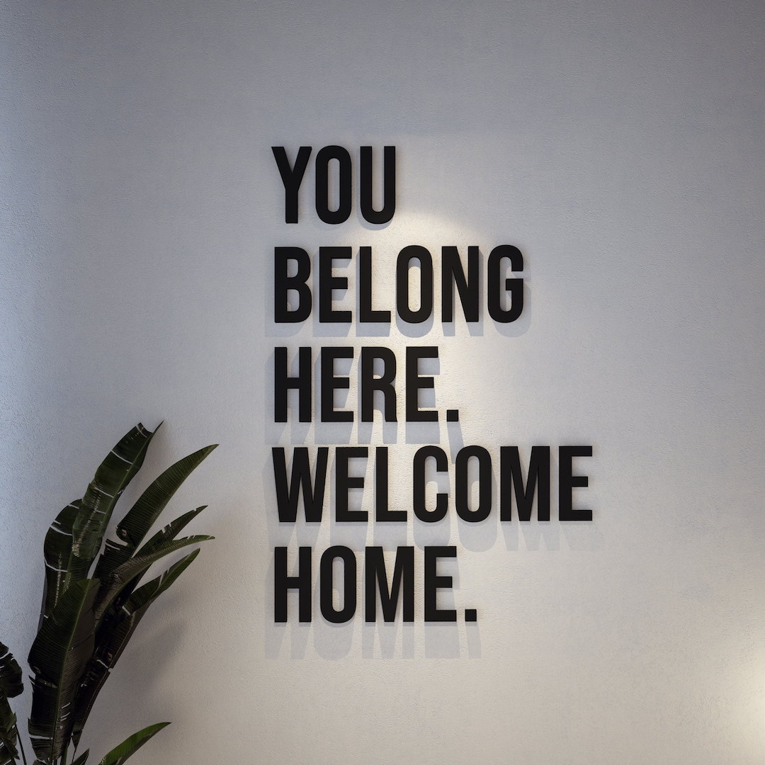 You Belong Here Sign, 3D Quote Letters, Inspirational Quotes, Mental ...