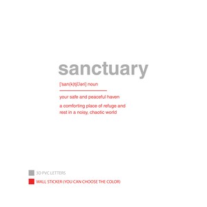 Sanctuary Definition Sign - SKU:SADF - Etsy
