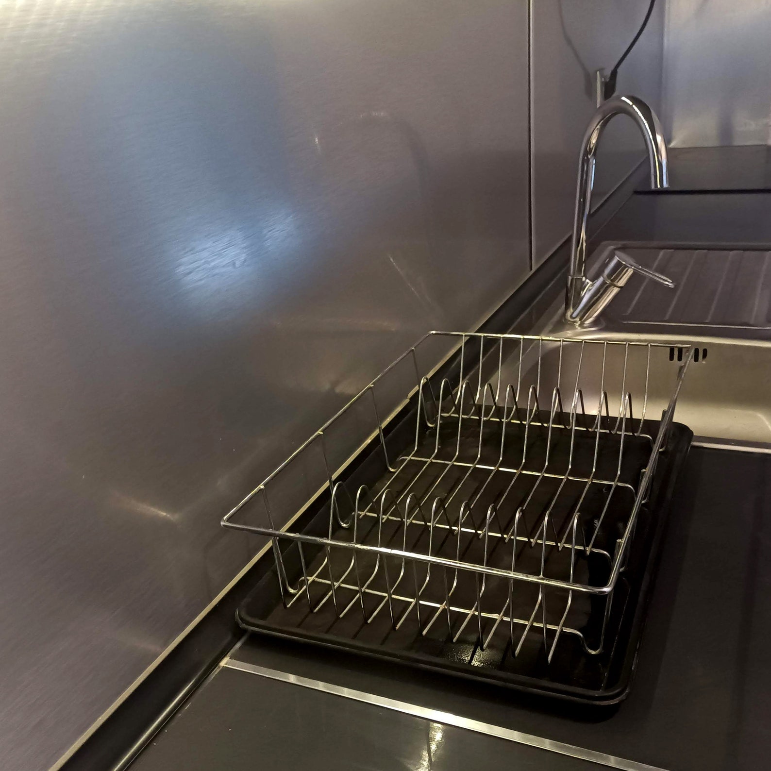 Backsplash Brushed Silver, Kitchen Wall Decor, Large Backsplash, Faux ...
