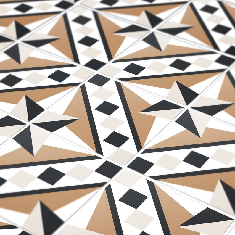 Larache Pattern Tile Stickers, Vinyl Waterproof Removable Sticker ...