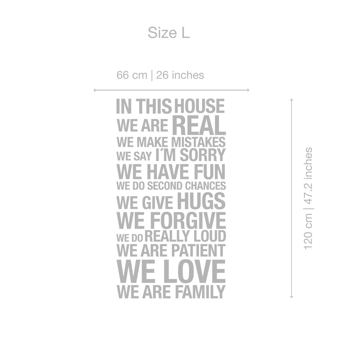 In This House Wall Art Wall Stickers Wall Decals Decal - Etsy
