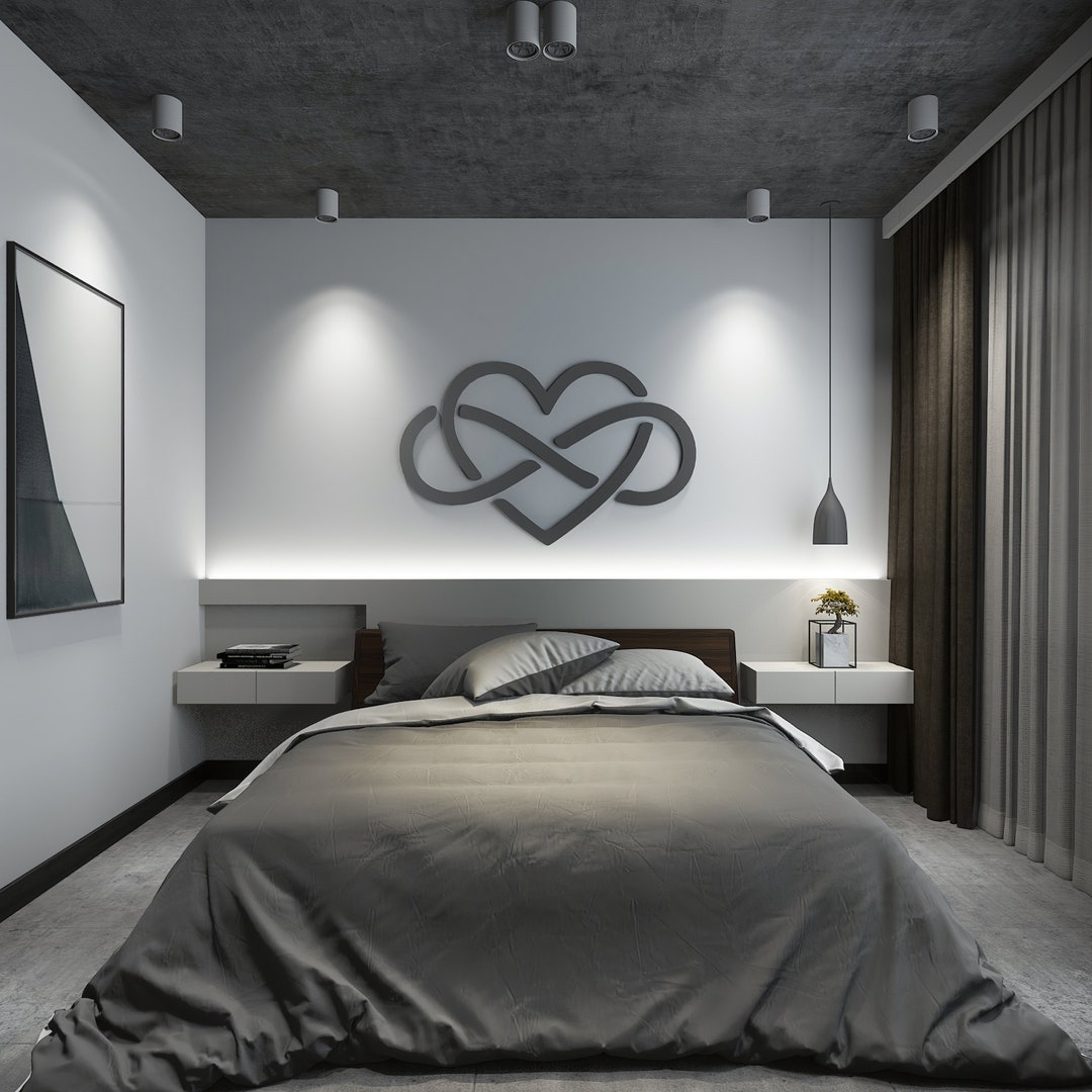 Infinity Heart Wall Art, Love Wall Decor, Romantic Wall Decor, Wedding ...