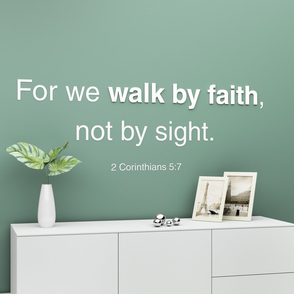 We Walk by Faith Not by Sight Wall Art Faith Wall Decal - Etsy