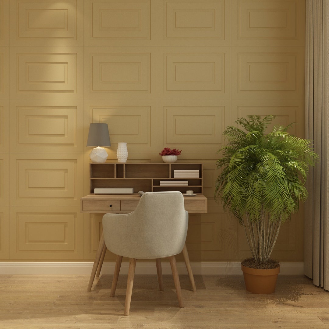 Geometric Accent Wall Paneling, 3dimensional Accent Wall, Wainscot ...