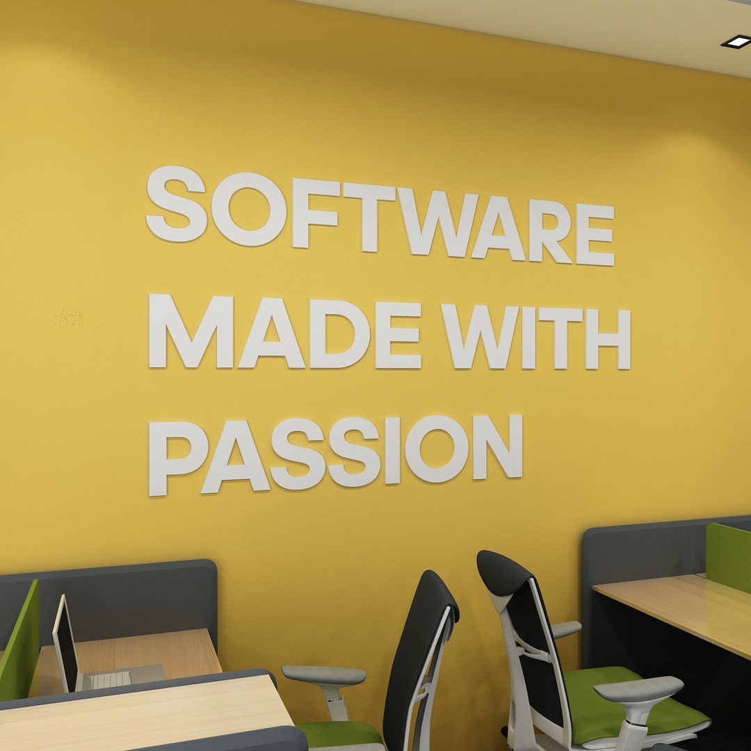 Software Made With Passion, Software Wall Art, Motivational Office ...