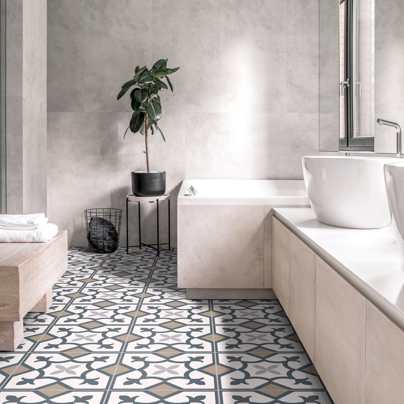 Cairo Tile Stickers Floor Self Adhesive Vinyl Stickers Tiles - Etsy