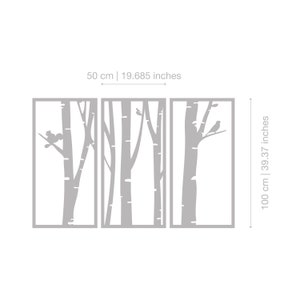 Birch Tree, 3D Tree Wall Art, Birch Tree Branches, Wall Panel, Tree ...