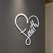 Faith Heart 3D Wall Sign, Religious Jesus Wall Decor, Faith Christian ...