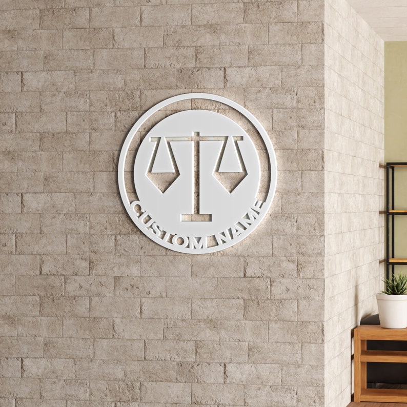 Custom Lawyer Name Sign, Gift for Lawyers Attorney, Law Office Art ...