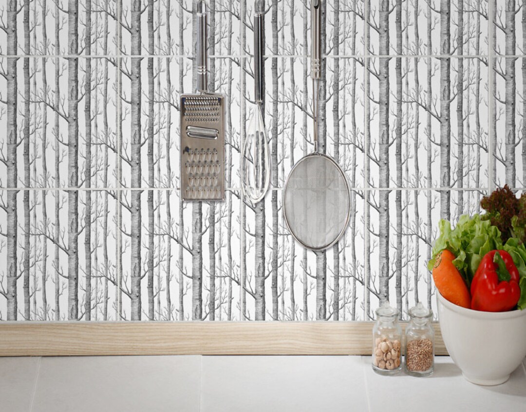 Birch Trees, Tile Stickers, Carrelage Adhésif, Fliesenaufkleber, Tile ...