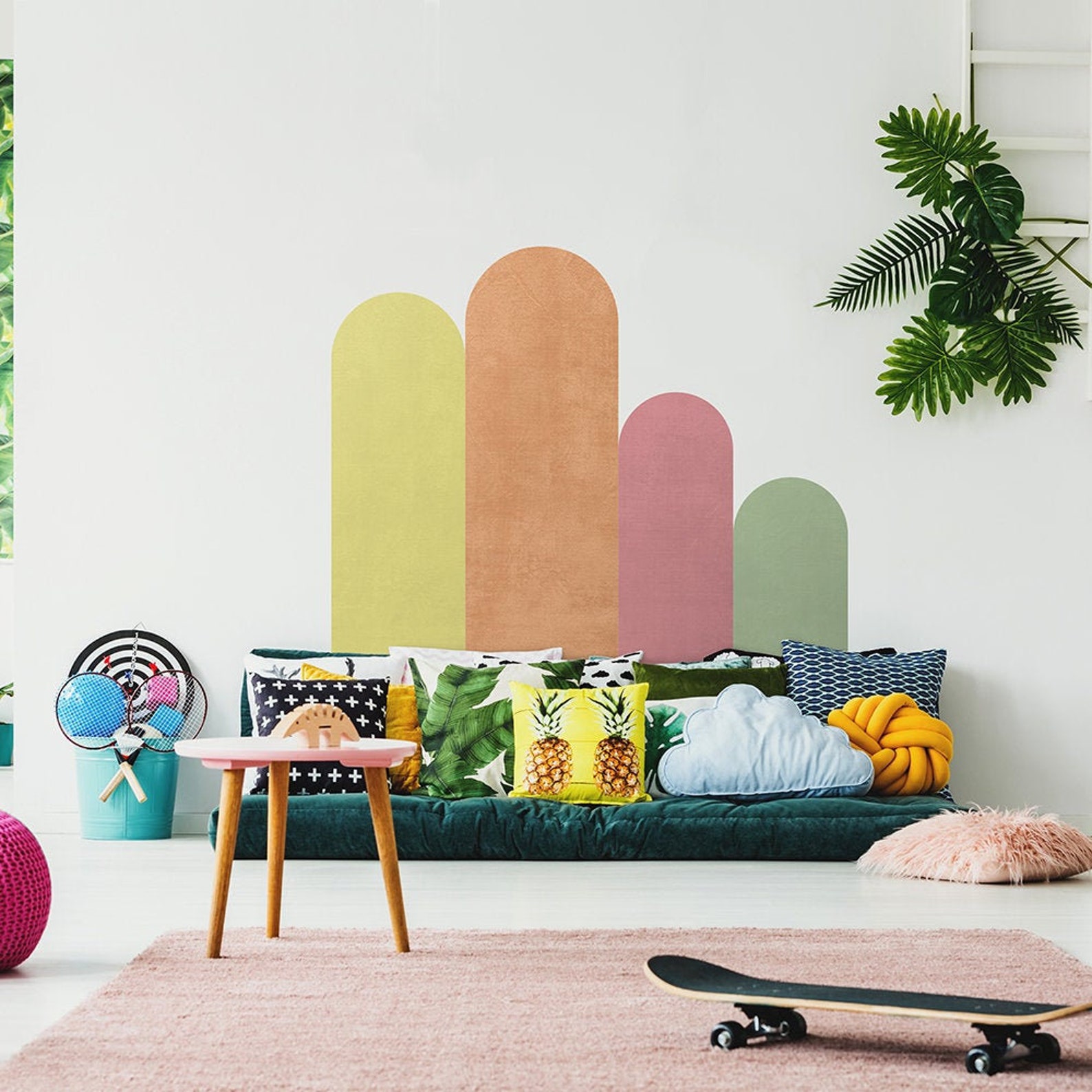Arches Wall Decals Color Blocking Bedroom Decor Boho Arches - Etsy
