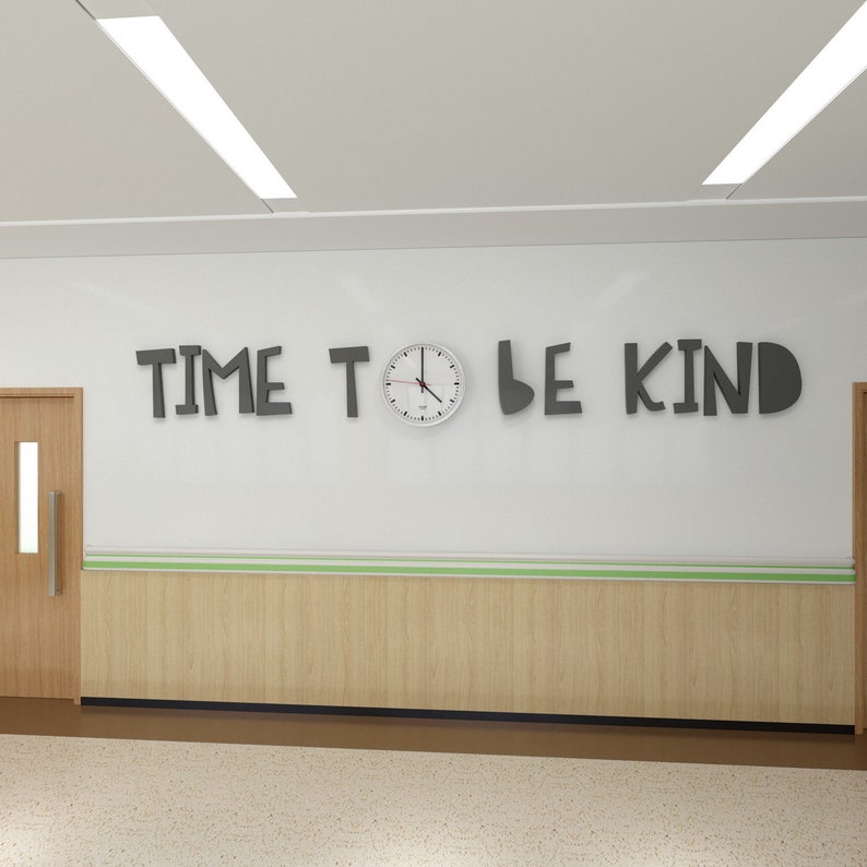 Time to Be Kind Classroom Decor School Teacher Motivation - Etsy
