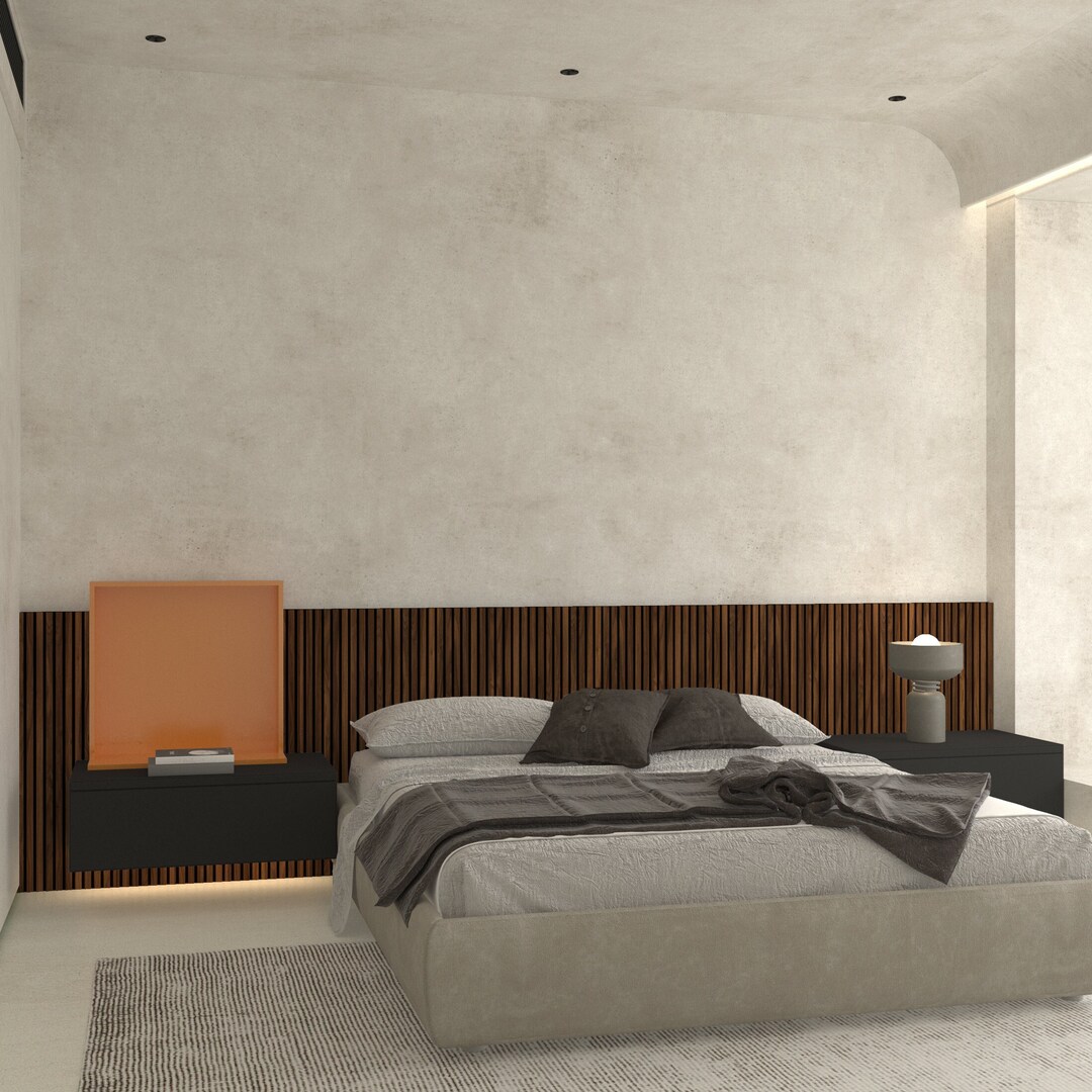 Dark Wood Headboard Wood Slat Wall Panel Decorative Wall - Etsy