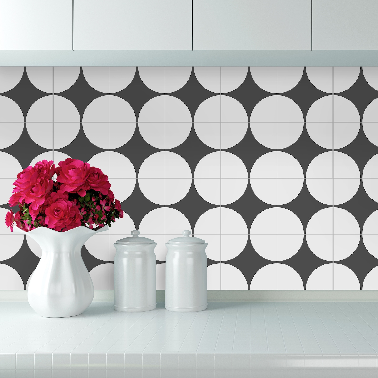 Circles Pattern Geometric Tile Stickers Suitable for Wall - Etsy Australia