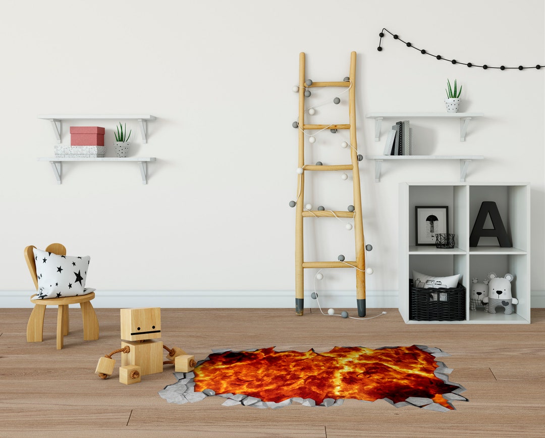 The Floor is Lava Decal 3D - Kids Floor Decal 3D - 3d Floor Decals - 3d ...