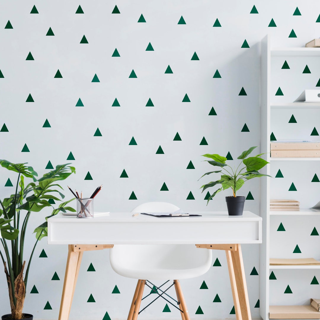 Triangle Shape Wall Stickers, Geometric Room Decor, Children's Bedroom ...