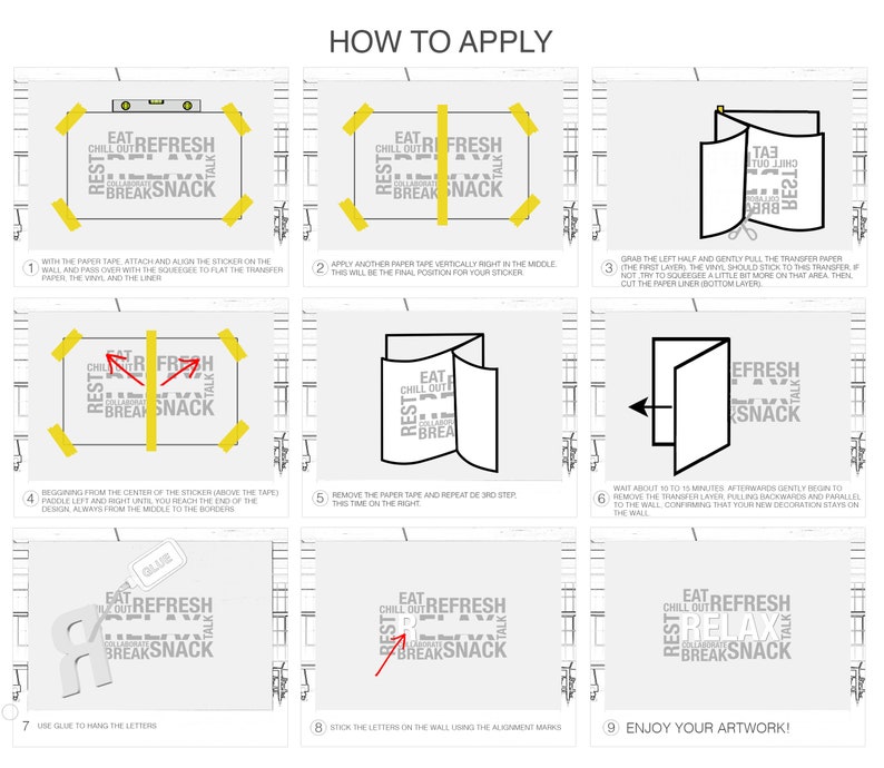 Relax Snack Chill Relax Wall Sign Lettering 3D Office Decor - Etsy