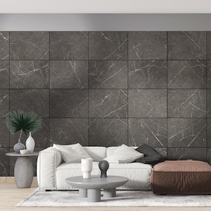 Grey Marble Wall Panels, Modular 3D Wall Panels, Living Room Hallway ...