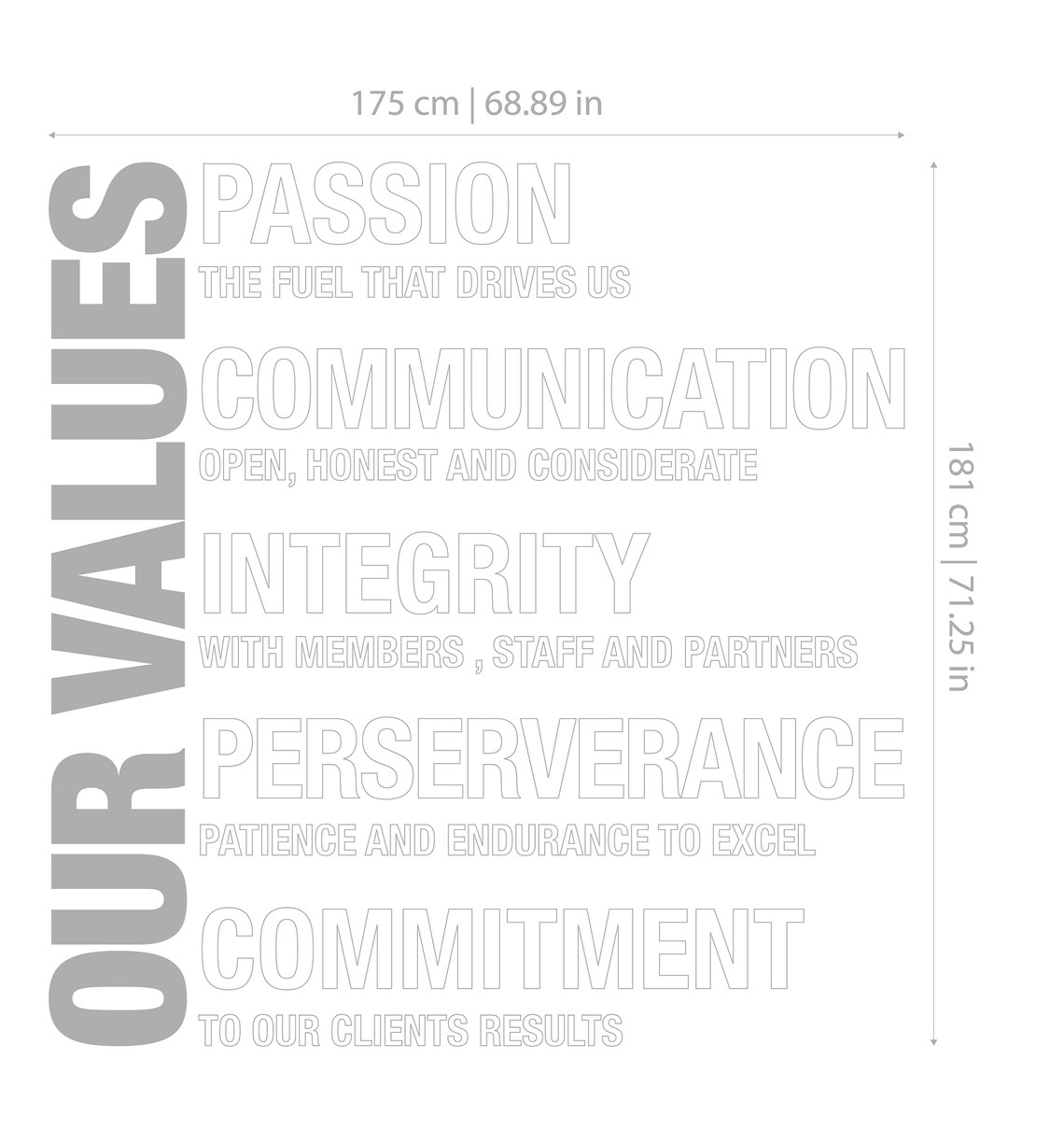 Gym Sign Gym Decor Gym Wall Art Gym Values Exercise - Etsy