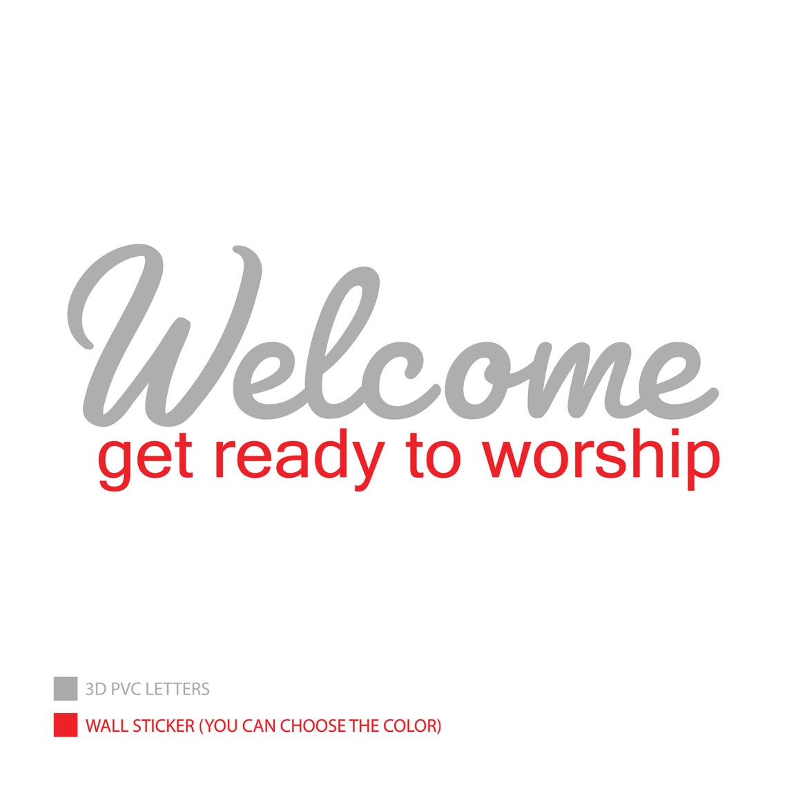 Welcome Sign Get Ready to Worship in 3D Letters Church - Etsy