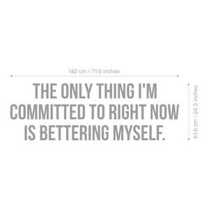 Im Commited to Myself, 3D Quote Letters, Inspirational Quotes, Mental ...
