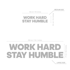 Work Hard Stay Humble, Business Office Room Wall Decor, Inspirational ...