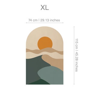 Boho Sunset Wall Decal, Mountains Wall Decal, Abstract Mountain ...