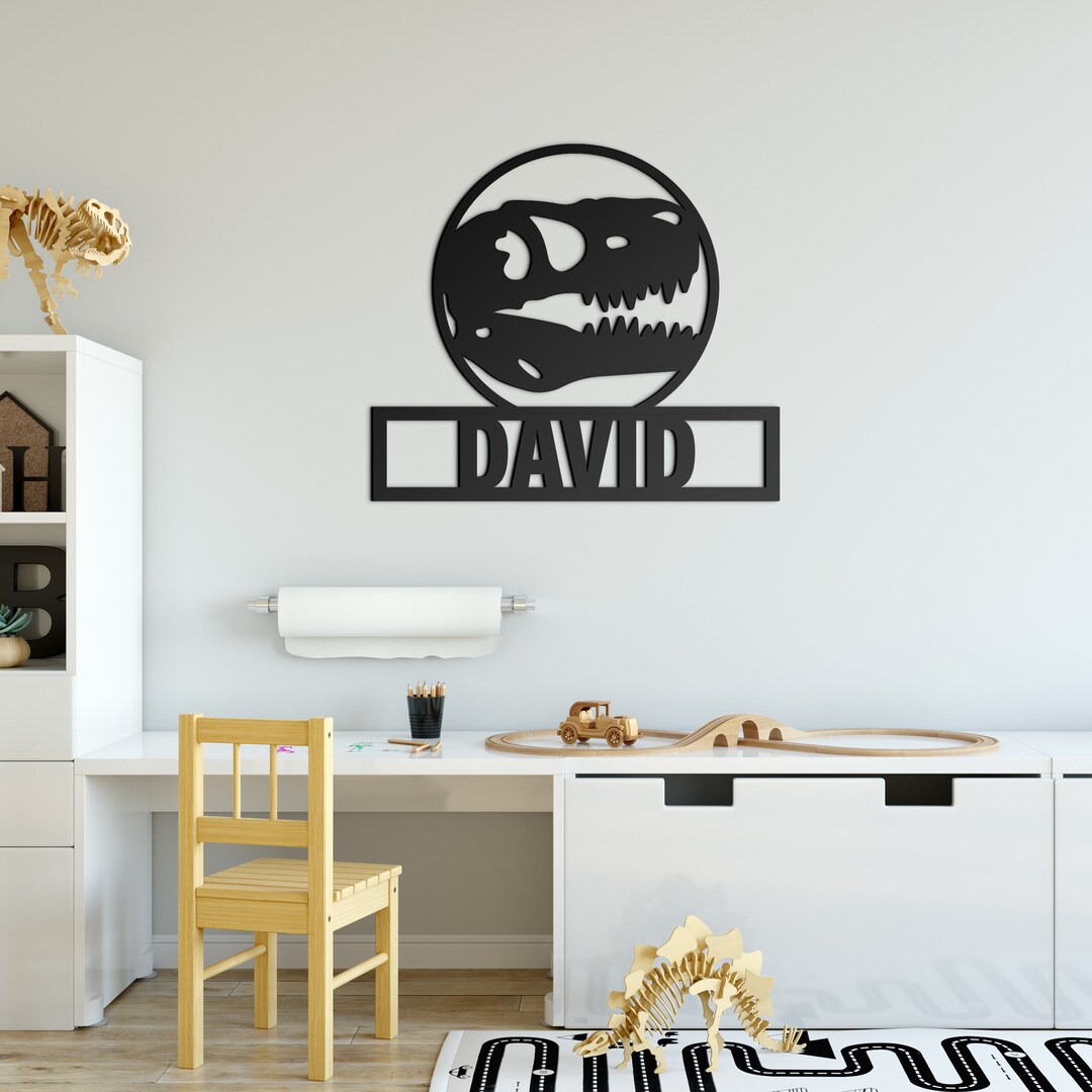 Dinosaur Room Decor | Dinosaur Personalized Sign | Nursery Name Sign ...