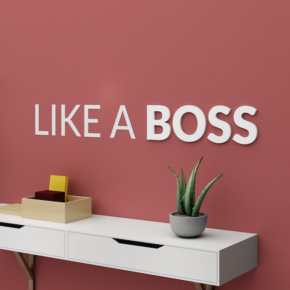 Like a Boss Sign Boss Lady Sign Girl Boss Sign Home | Etsy