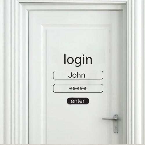 Login and Password Wall Sticker Login and Password Door - Etsy UK