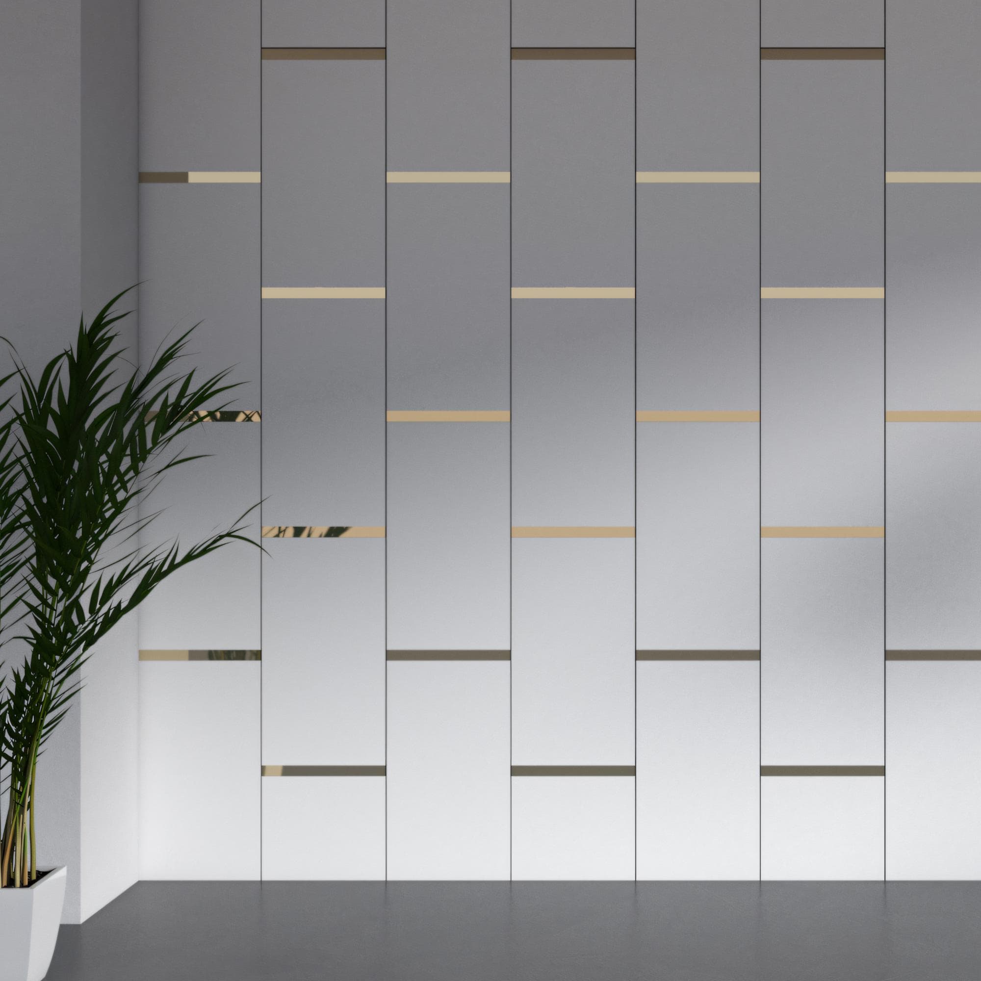 White and Gold Rectangular Panels, 3D Wall Panels, Luxurious Wall ...