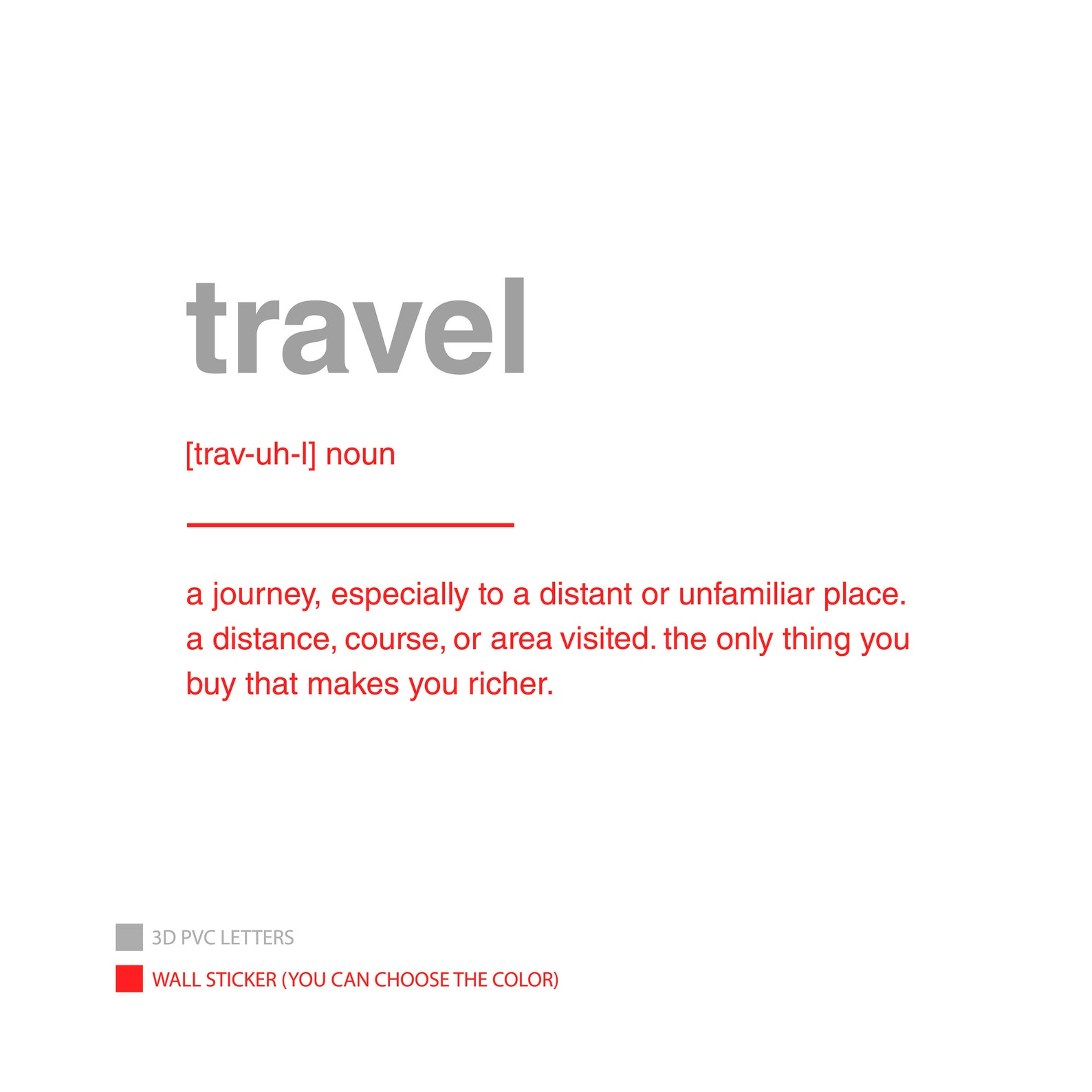 Travel Definition Travel Wall Sign SKU:TRDF - Etsy