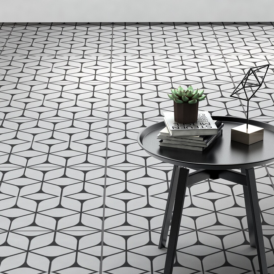 Grey Geometric Tile Stickers - Mosaic - Suitable for Wall and Floor ...