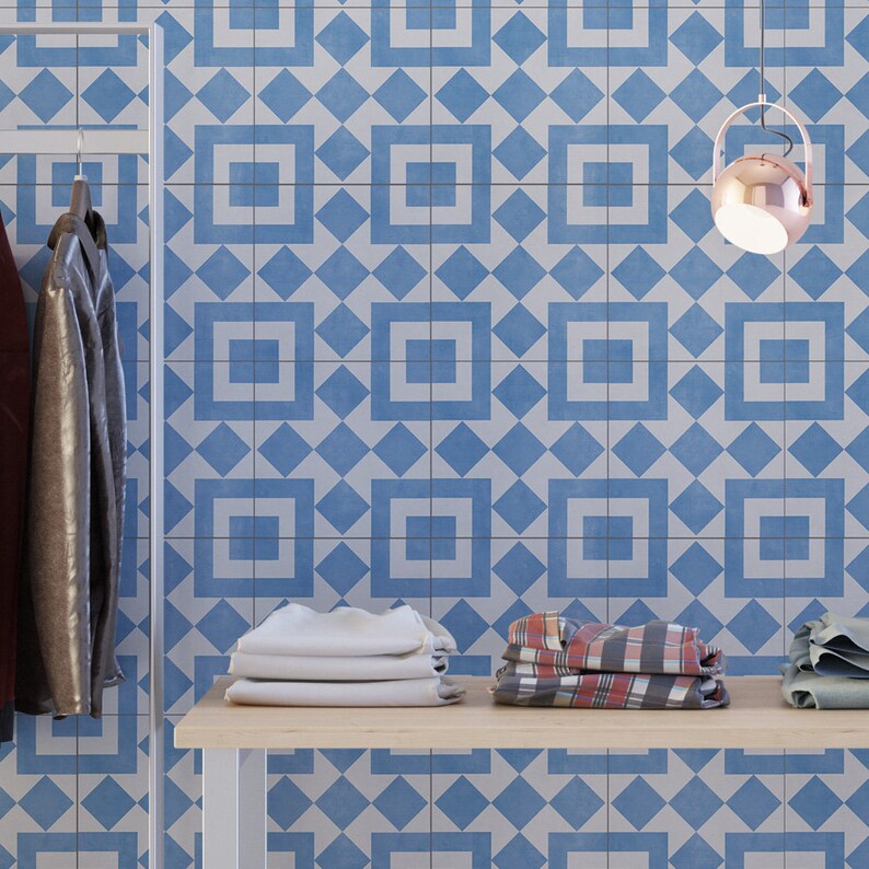 Cádiz Tile Stickers Spanish Mediterranean Tile Decals Floor | Etsy UK