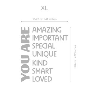 You Are Amazing Wall Vinyl Decal, Positive Affirmations for Classroom ...