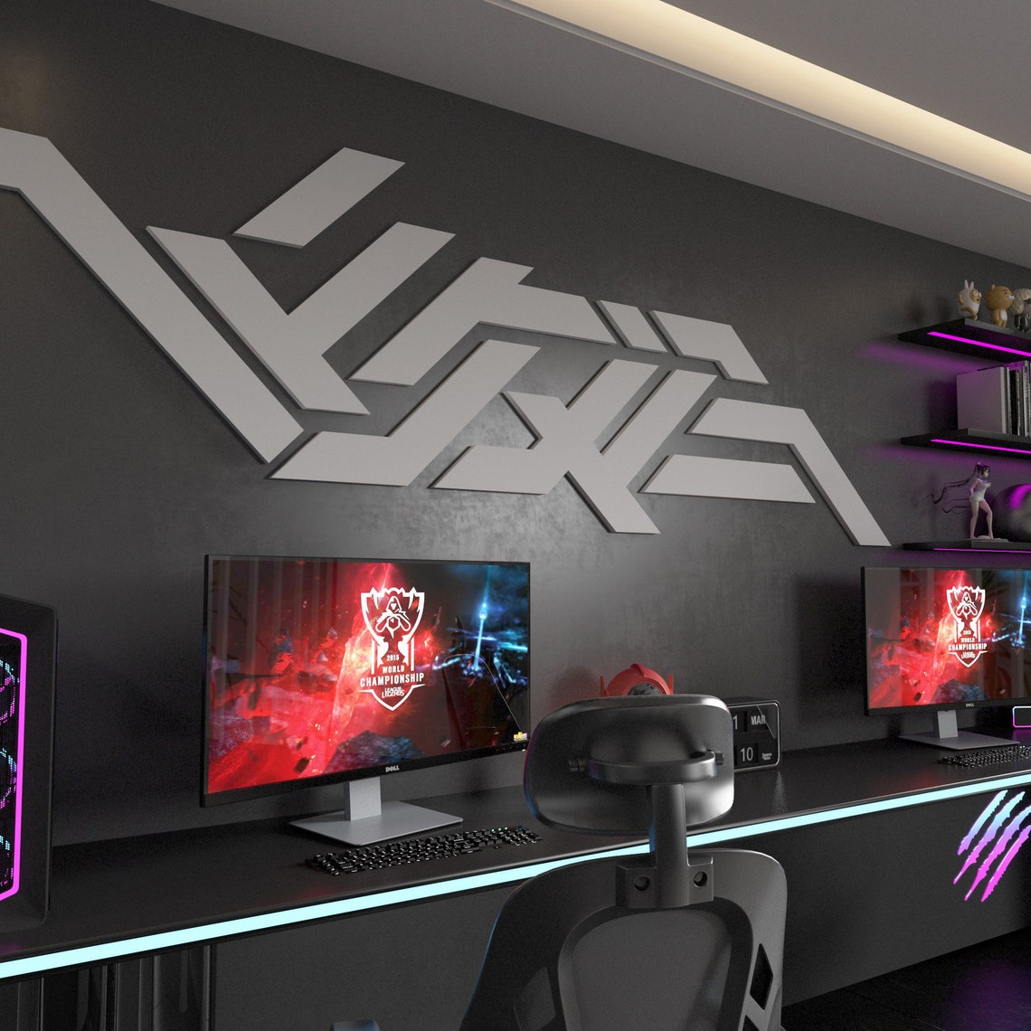 Gaming Room 3D Wall Decor, Video Games Sign, Gameroom Sign Gifts, Sci ...