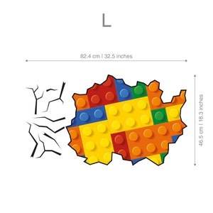 Building Blocks - Bricks on Wall - Cracked Wall Sticker - Bricks Wall ...