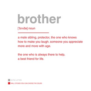 Brother Definition Sign , Brother Sign, Definition Wall Art , Child ...