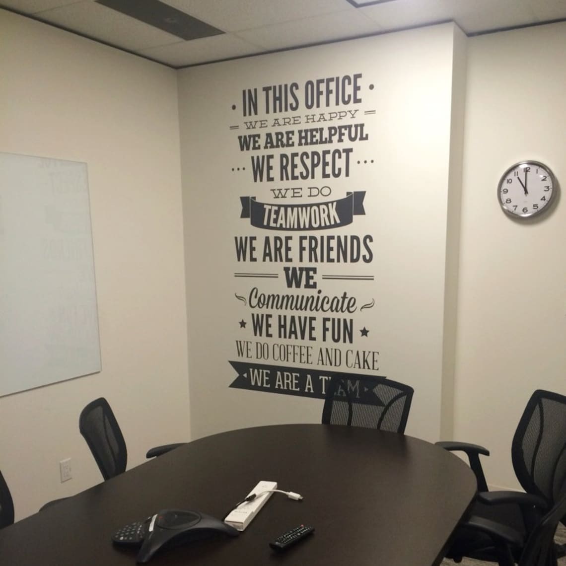 Office Decor Typography Wall Art Sticker in This Office for - Etsy