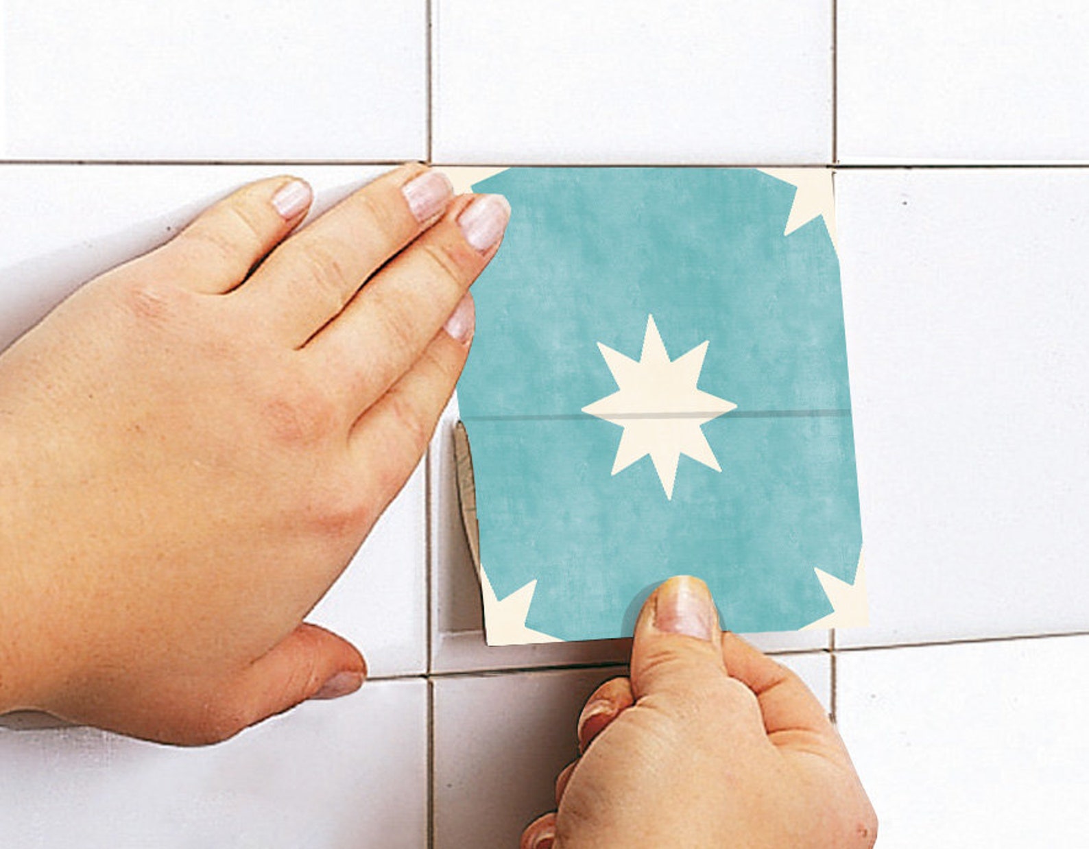 Kitchen and Bathroom Backsplash, Floor Tile Decal - Backsplash Tile ...