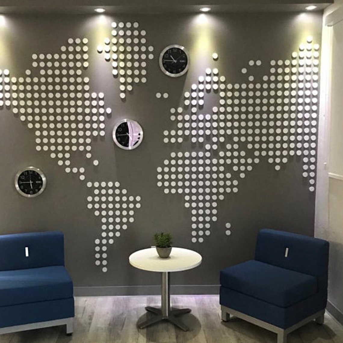 3D World Wall Map of the World Map Elevated Office Decor | Etsy