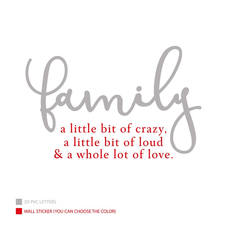 Family a Little Bit of Crazy a Little Bit of Loud & a Whole | Etsy