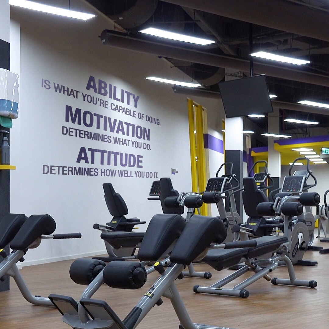 Gym Wall Decal - Sports Decals - Exercise Stickers - Workout Stickers ...